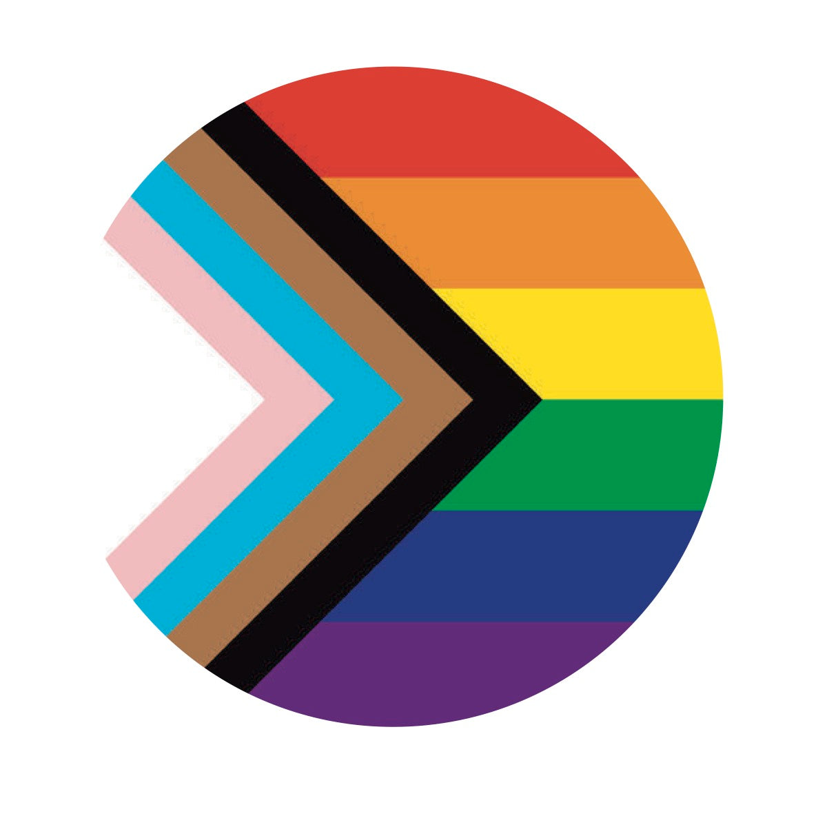 Progress Pride Flag Circle | Stickerlishious
