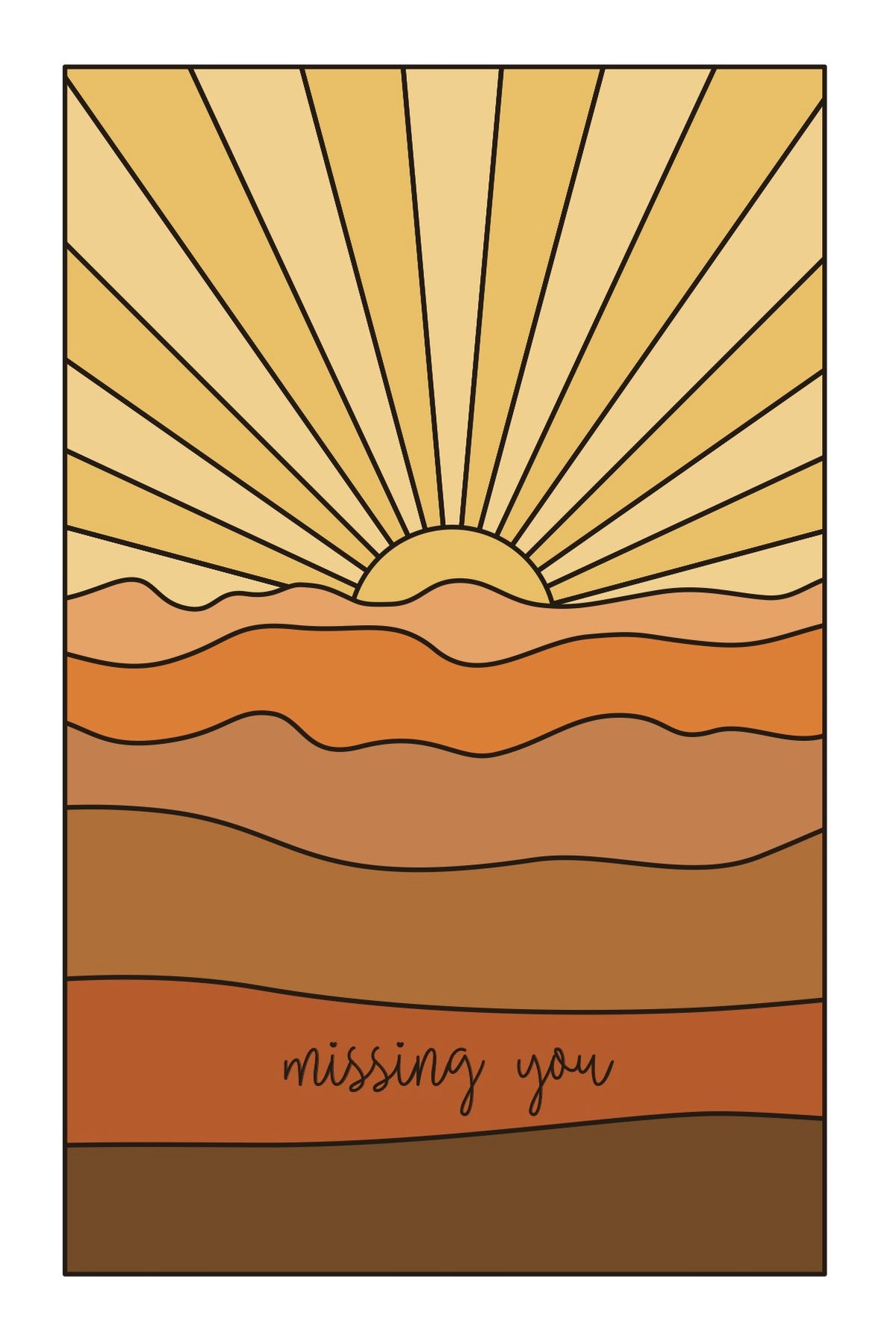 Missing You Postcard | Stickerlishious