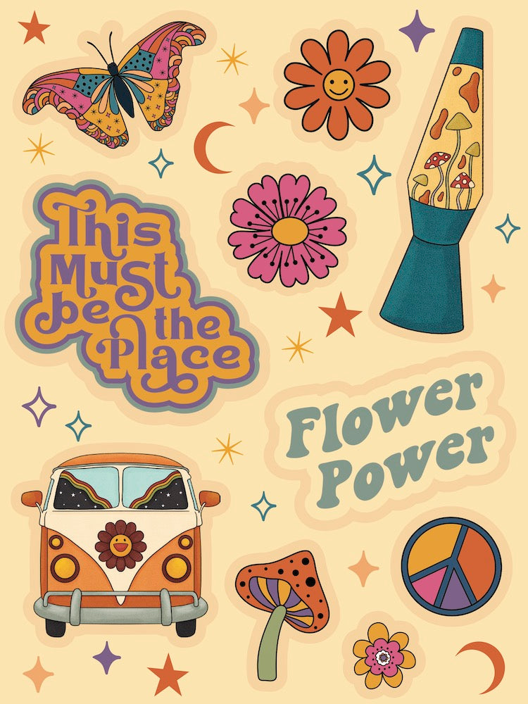 70's Power Sticker Sheet | Stickerlishious
